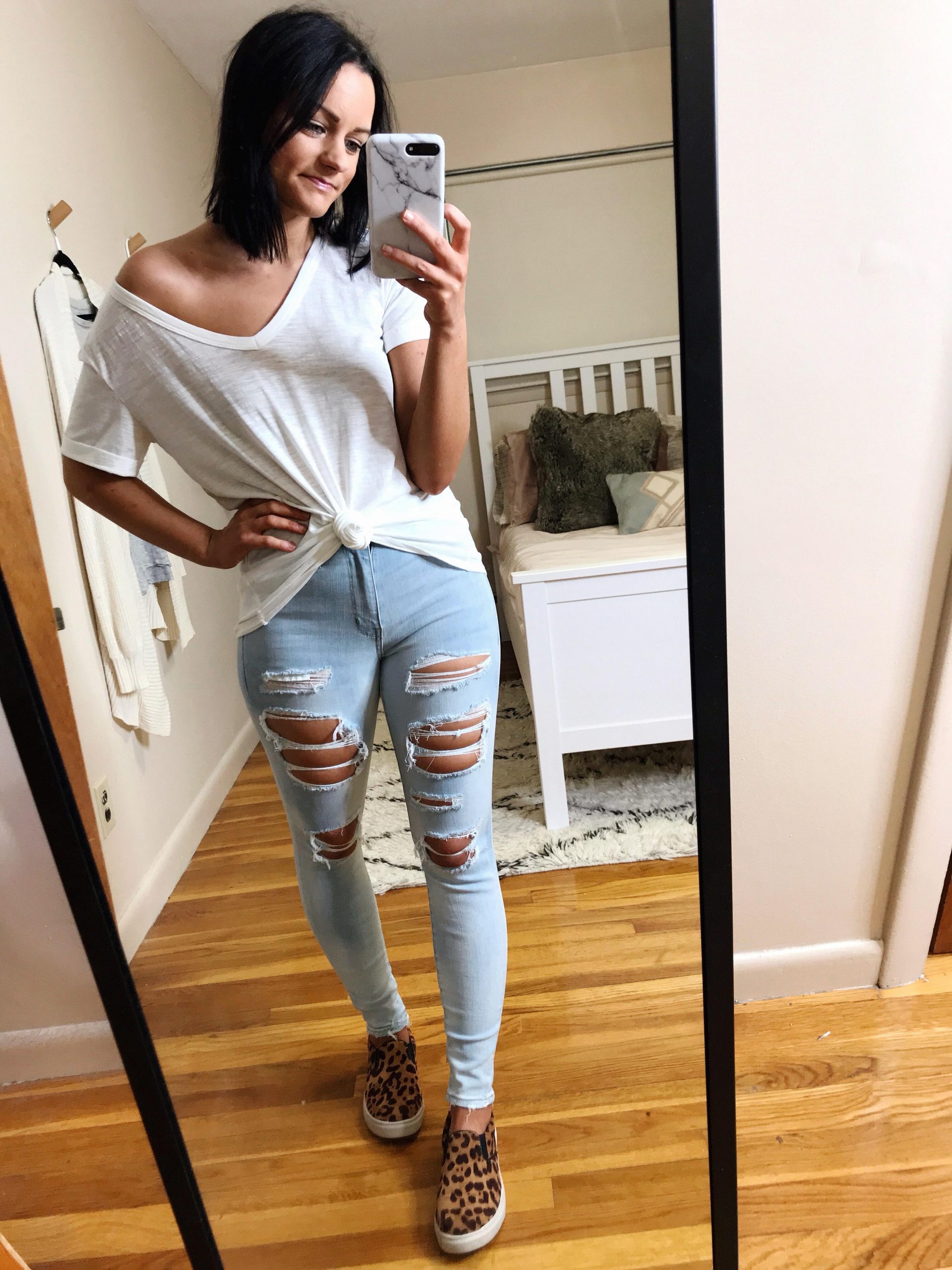 spring wardrobe basics & aerie try on - Emjacquelyn